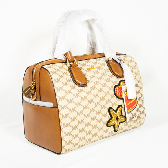 MICHAEL Michael Kors | Bags | New Brown Embroidery Patch Kors Studio Dufflebag | Poshmark